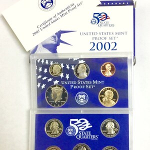 2002-S United States Mint Proof Set W/ Original Box | Proof Coins ...