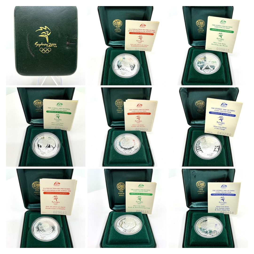 2000 Sydney Olympics Commemorative Animal 1oz .999 Silver Proof Coin in ...