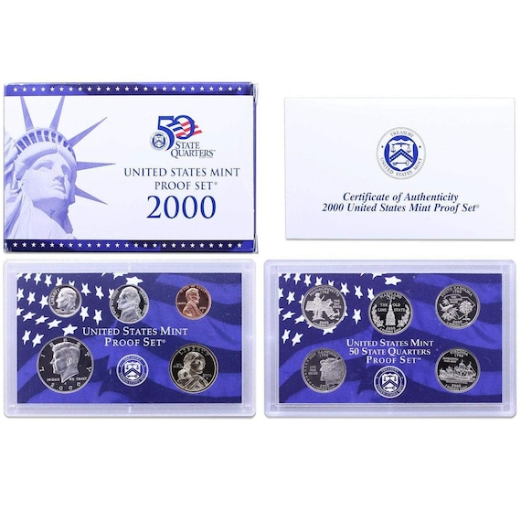 2000-S United States Mint Proof Set W/ Original Box and COA - Etsy