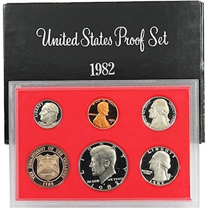 1982-S United States Mint Proof Set W/ Original Box | Proof Coins ...
