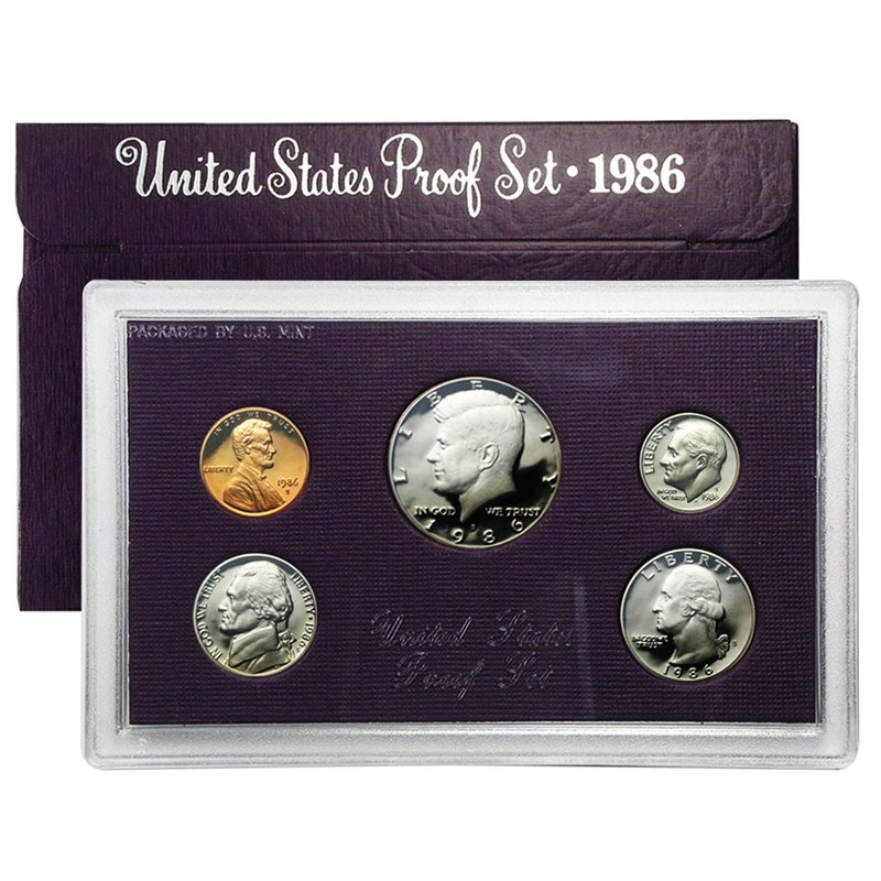 1986 Coin Proof Set - Etsy