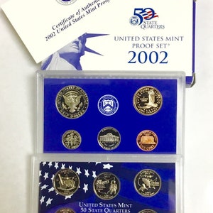 2002-S United States Mint Proof Set W/ Original Box | Proof Coins ...