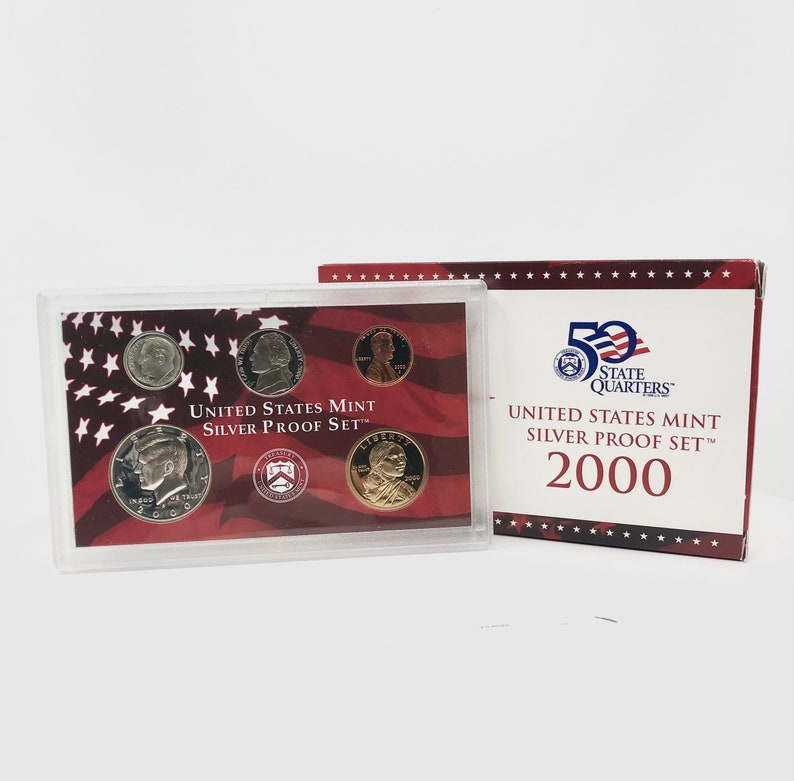 2000-S United States Mint Silver Proof Set W/ Original Box Proof Coins ...