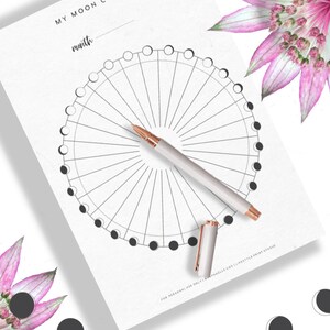 PRINTABLE Moon Cycle Tracker, Moon Tracker, Cycle Tracker, Moon Phase ...