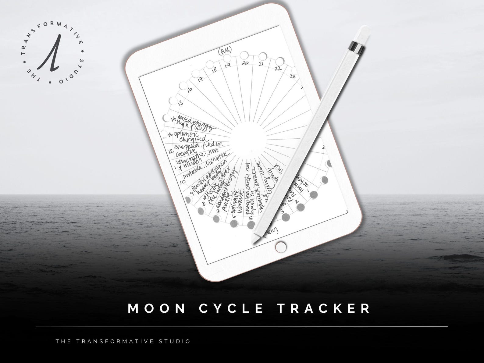 PRINTABLE Moon Cycle Tracker, Moon Tracker, Cycle Tracker, Moon Phase ...