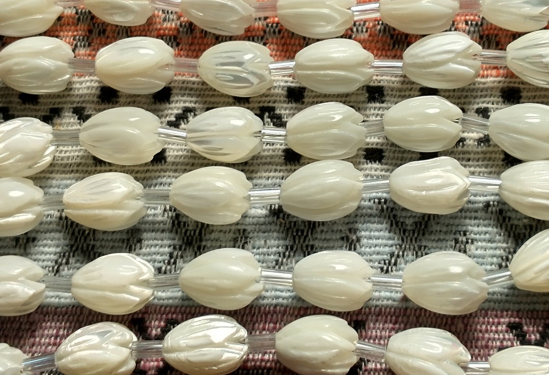 Mother of Pearl Pikake Beads, Jasmine Beads, 8 X 11 Mm - Etsy