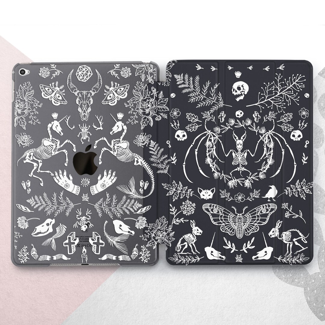 Gothic Skeleton iPad Pro 13 12.9 11 Cover / Occult Witch Mini 7 6 ...