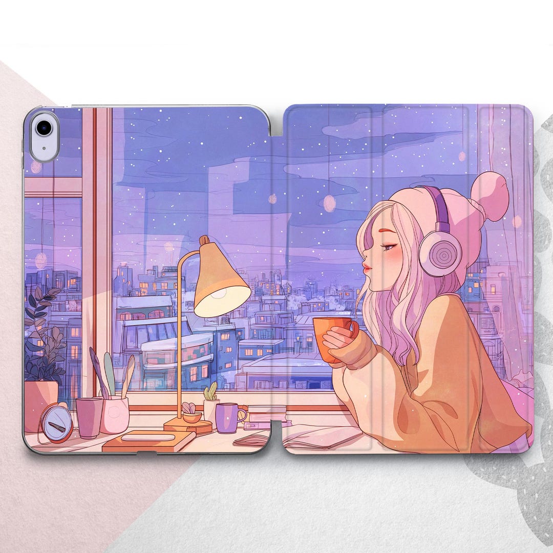 Anime Girl iPad Case: Cozy Room Design - Etsy