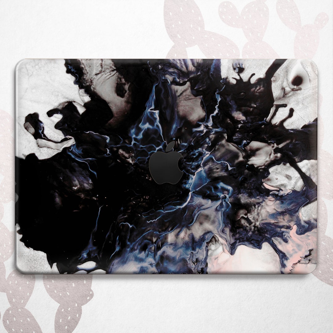 Abstract Watercolor MacBook Air 15 13 11 A3114 Case / Dark Texture ...