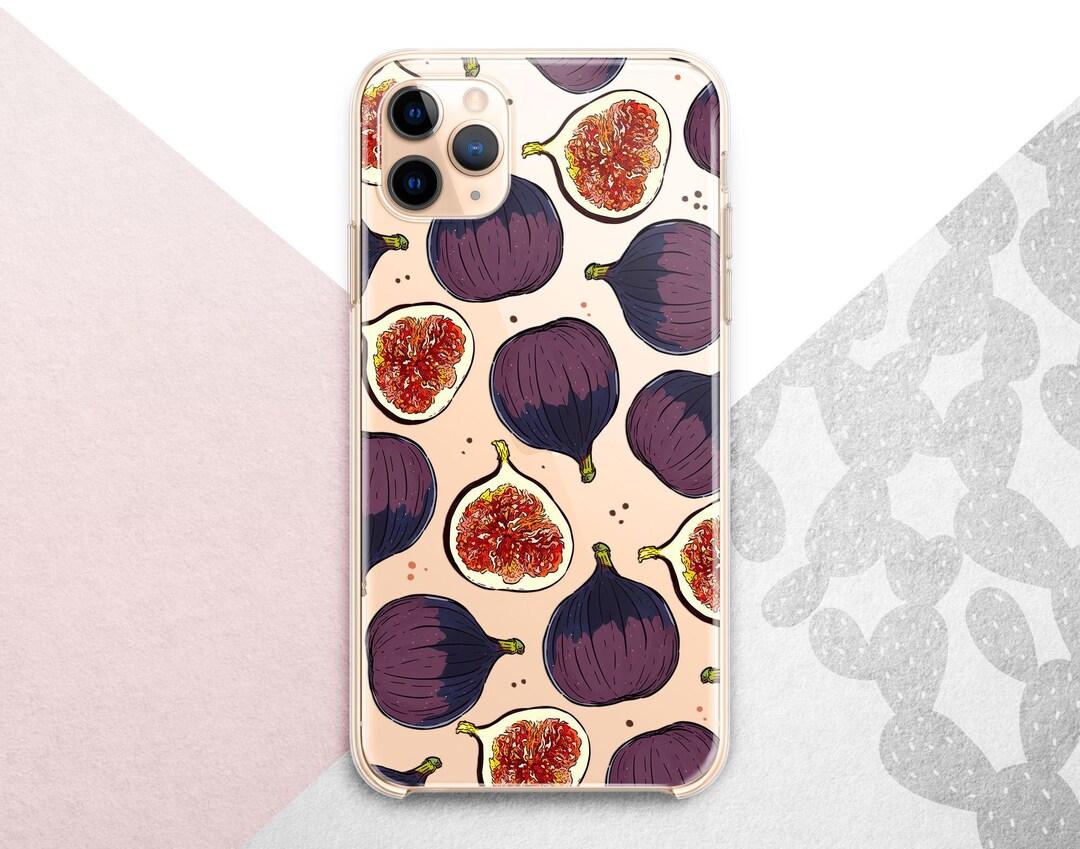 Watercolor Fig Pattern Phone Case - Summer Fruits Design - Etsy