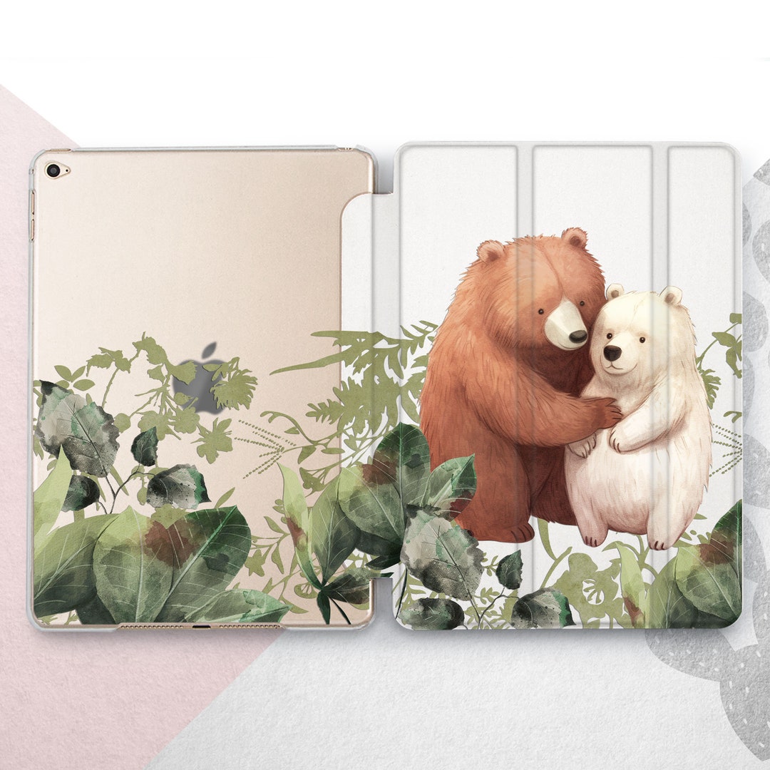 Watercolor Bear iPad Case, Floral Animal Tablet Cover - Etsy