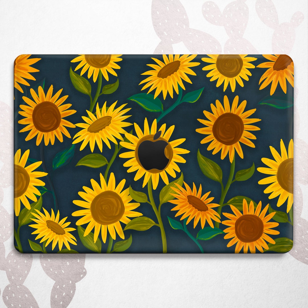 Yellow Sunflowers MacBook Pro 16 15 14 2024 A3401 Cover / Watercolor ...