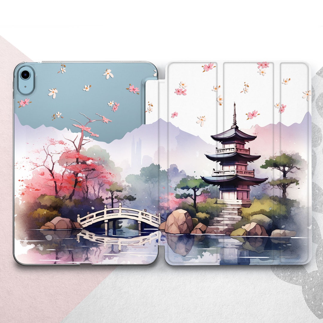 Japanese Landscape iPad Pro 12.9 11 2022 Case Anime Nature Mini 7 6 Air ...