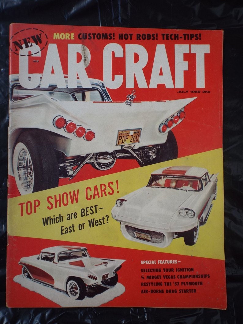 Vintage 1969 Car Craft Magazine July Vol, 7 No. 3 - Top Show Cars! East ...