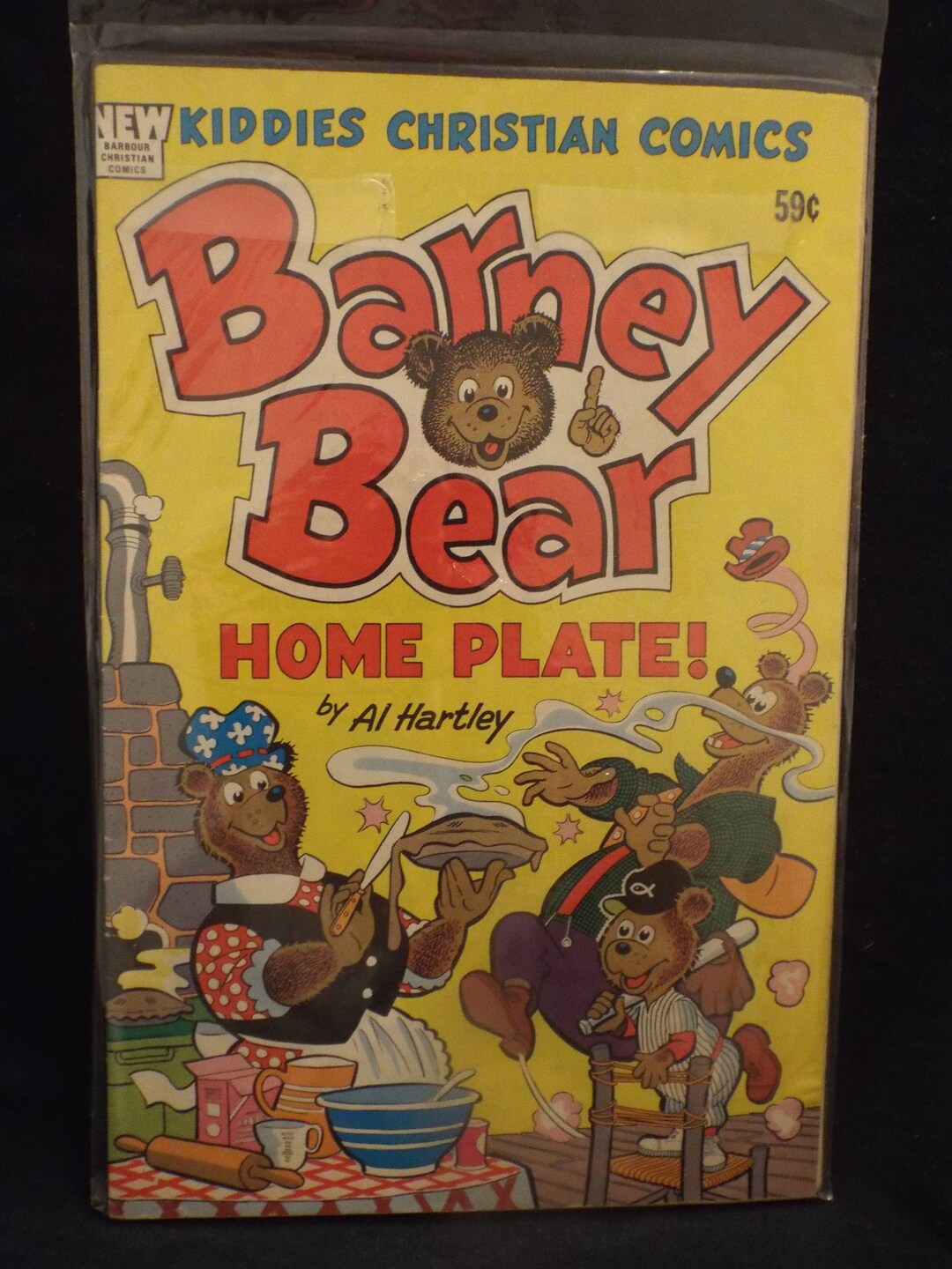 Vintage 1986 Barney Bear Home Plate! #1, A Christian Comic Book ...