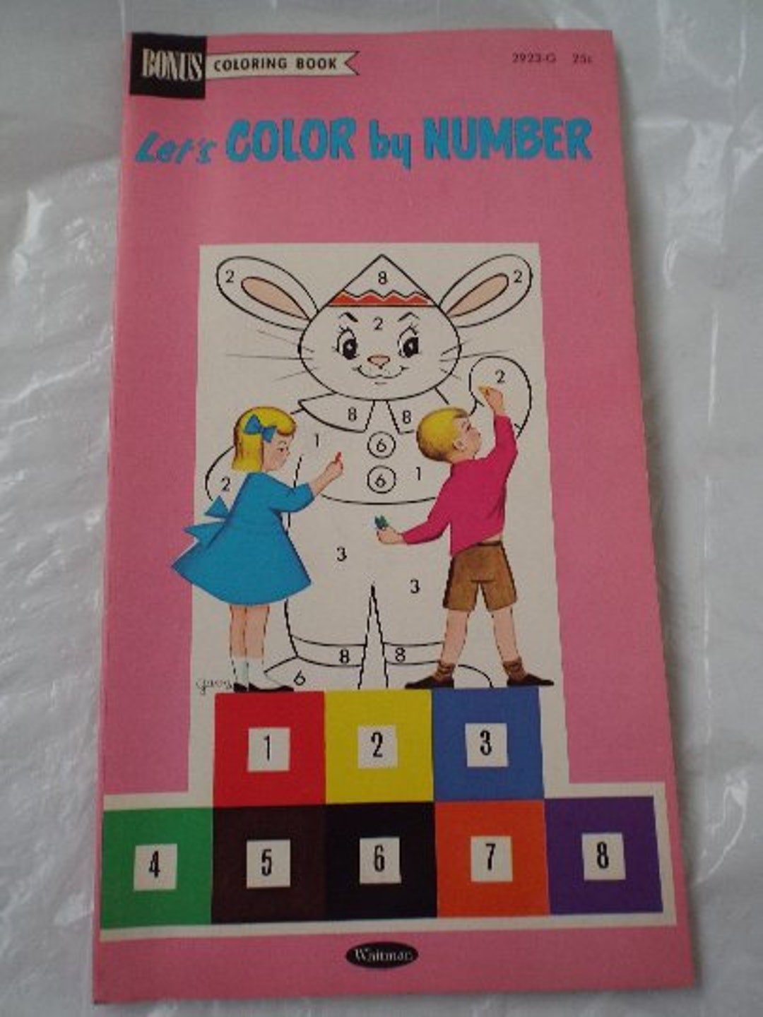 1965 Let's Color by Number, Whitman's Children's Coloring Vintage Book ...