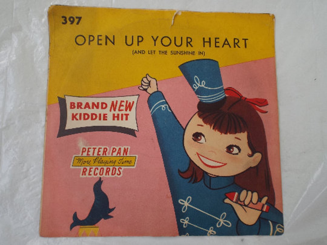 Vintage 1955 Peter Pan Record for Children (open up Your Heart and Let ...