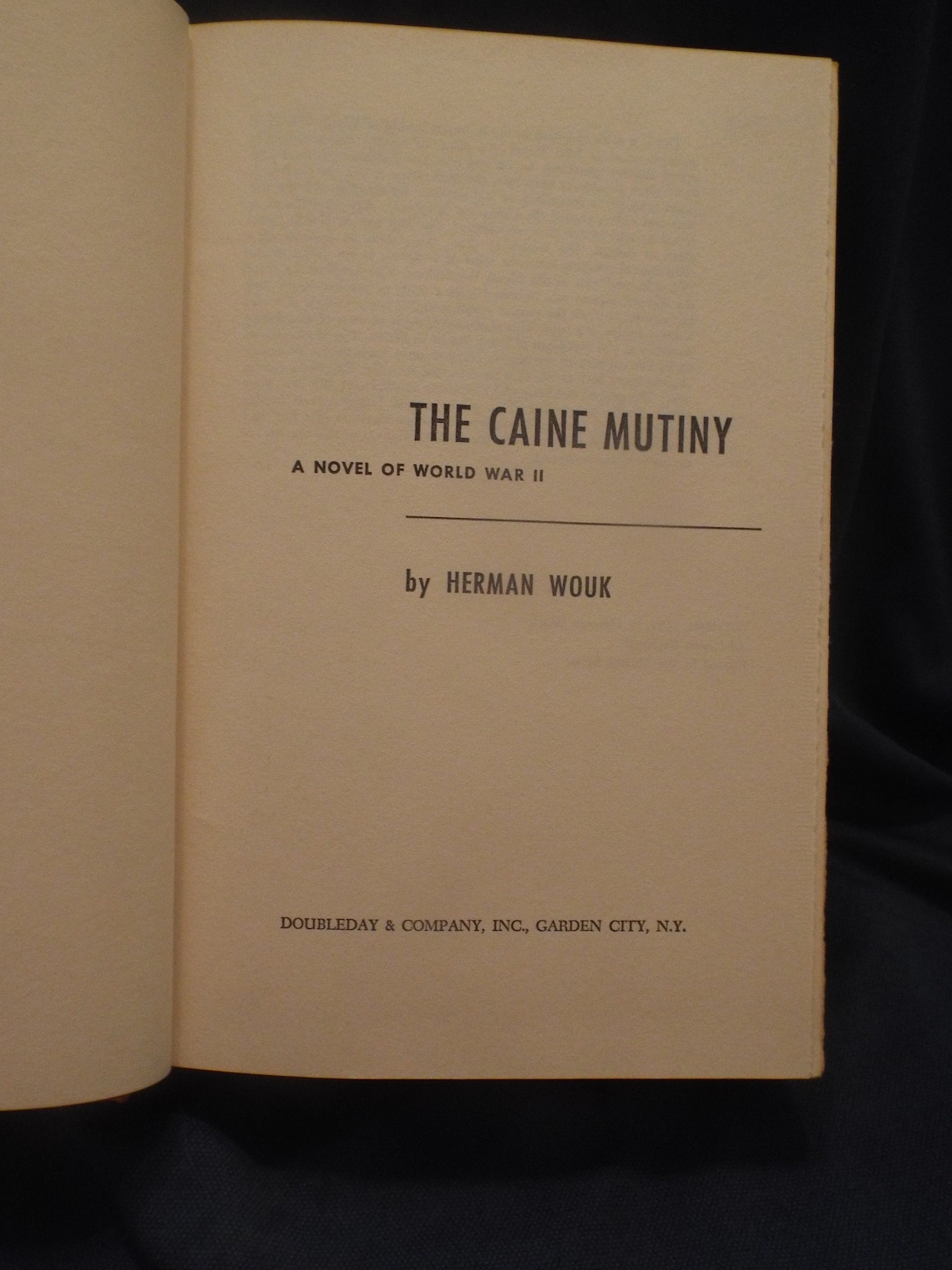 Vintage 1951 the Caine Mutiny, A World War II H/C Book by Herman Wouk ...