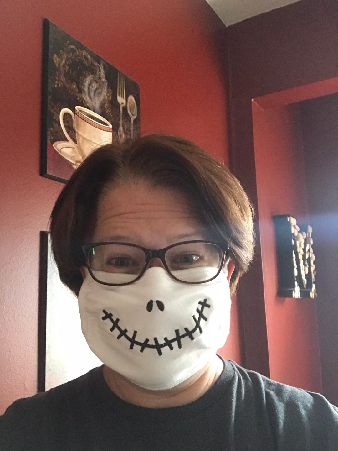 Jack Skellington Face Mask - Etsy
