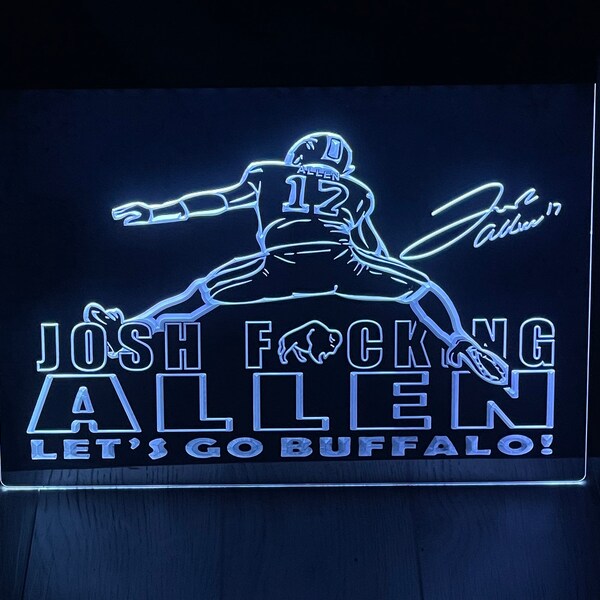 Josh Allen Neon Sign - Etsy