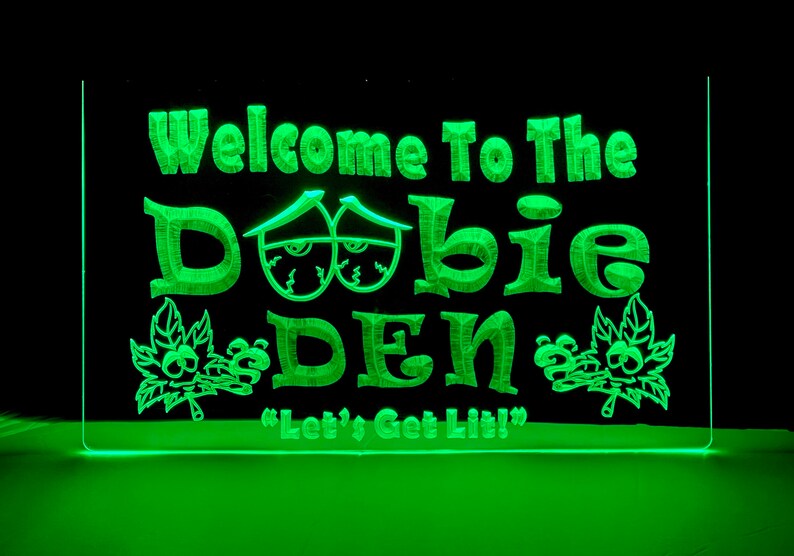 Doobie Den LED Sign Pot Marijuana Weed Cave Sign Cannabis Pot - Etsy