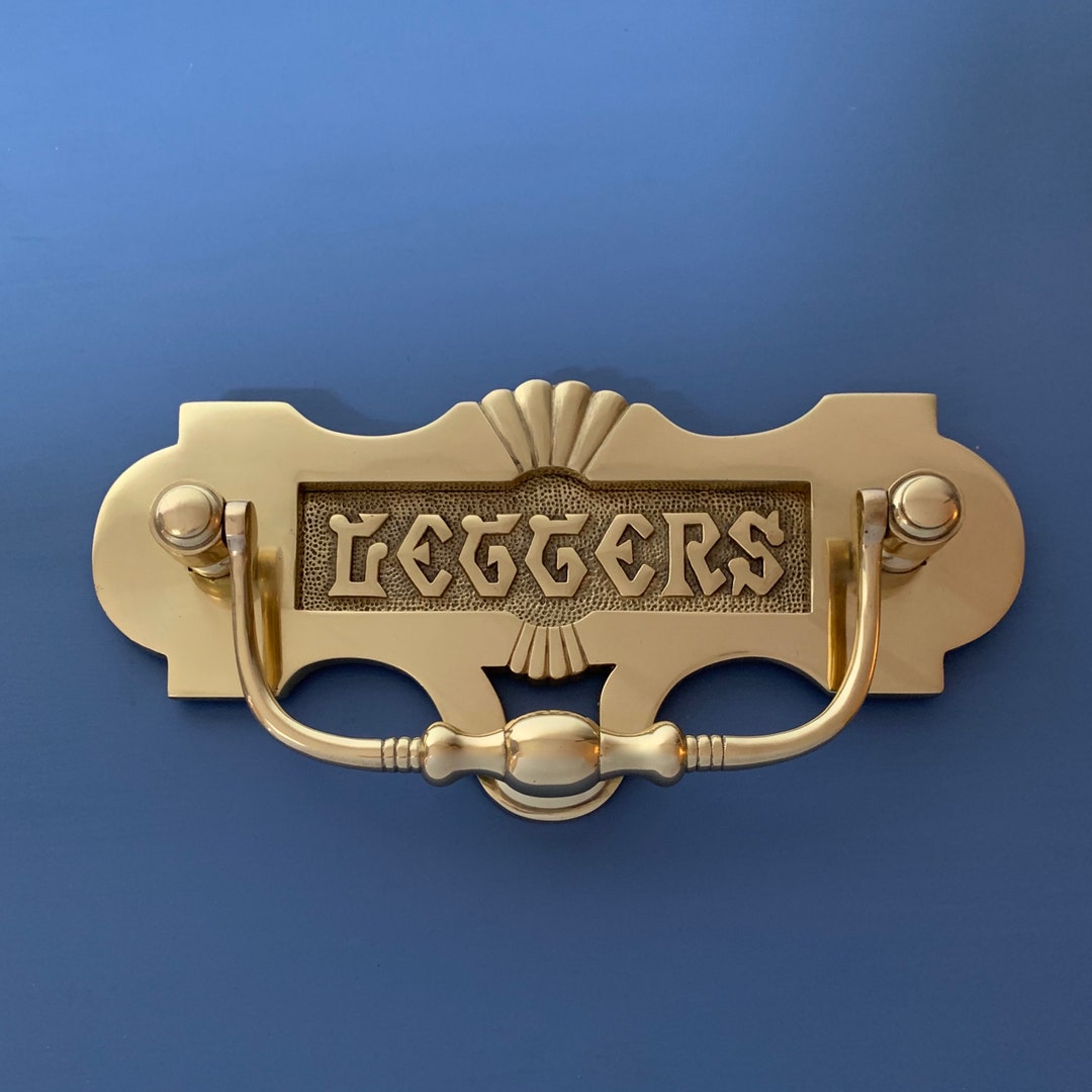 Large 12" Brass Letter Plate Box Front Door Mail Knocker Handles (MORE ...