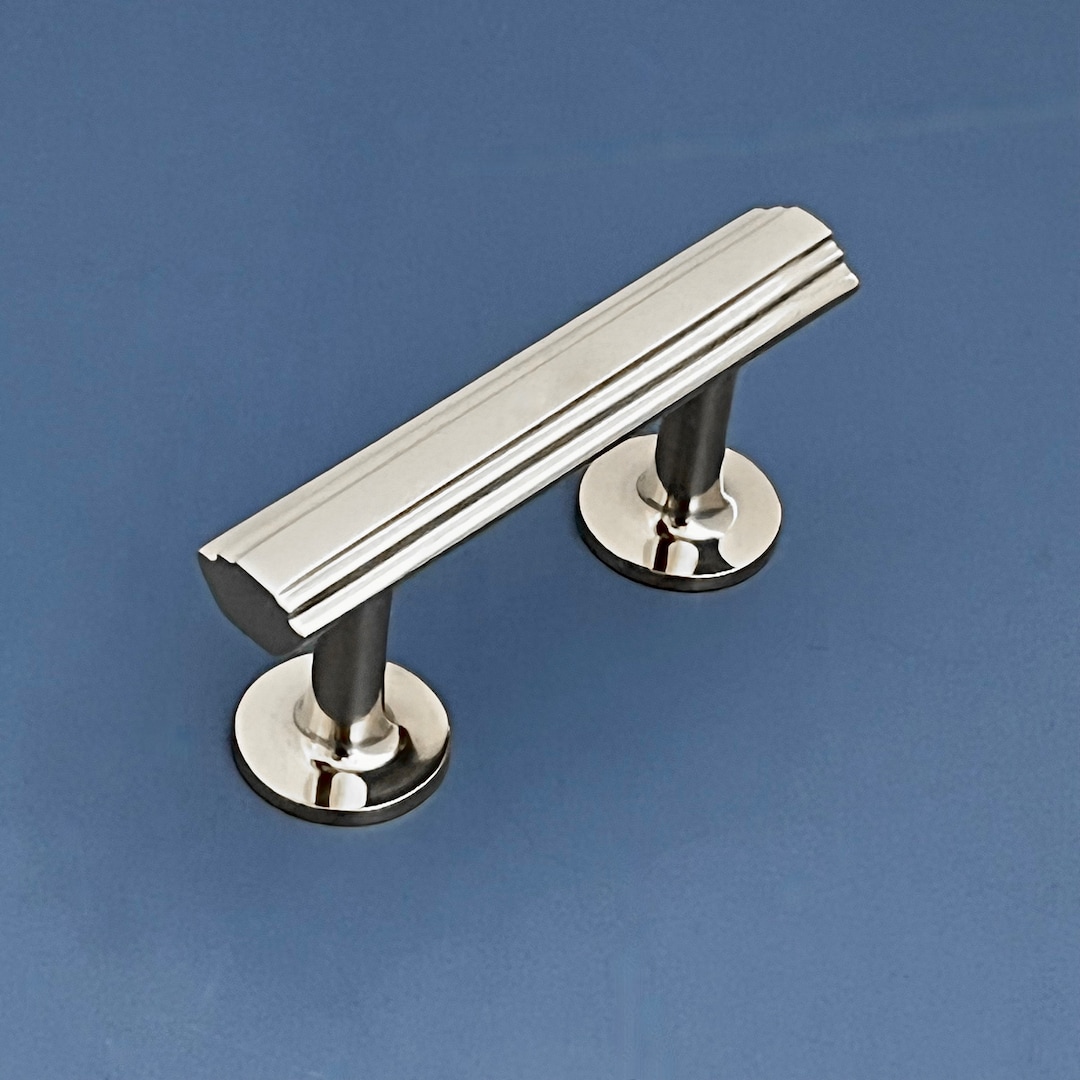 4" Chrome Art Deco Bar Handles Drawer Cupboard Door Pull Handle Kitchen ...