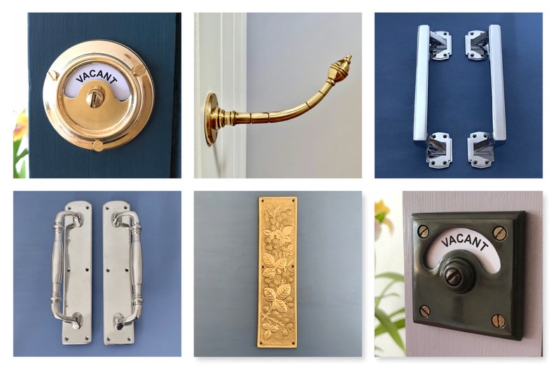 Hardware nickel silver finger door push plates arts crafts parrot plate ...