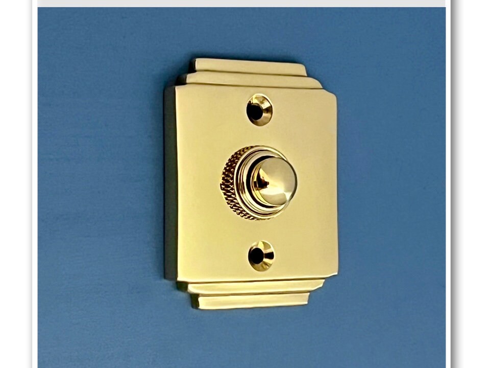 Brass Art Deco Bell Push Door Button Front Furniture Fittings - Etsy
