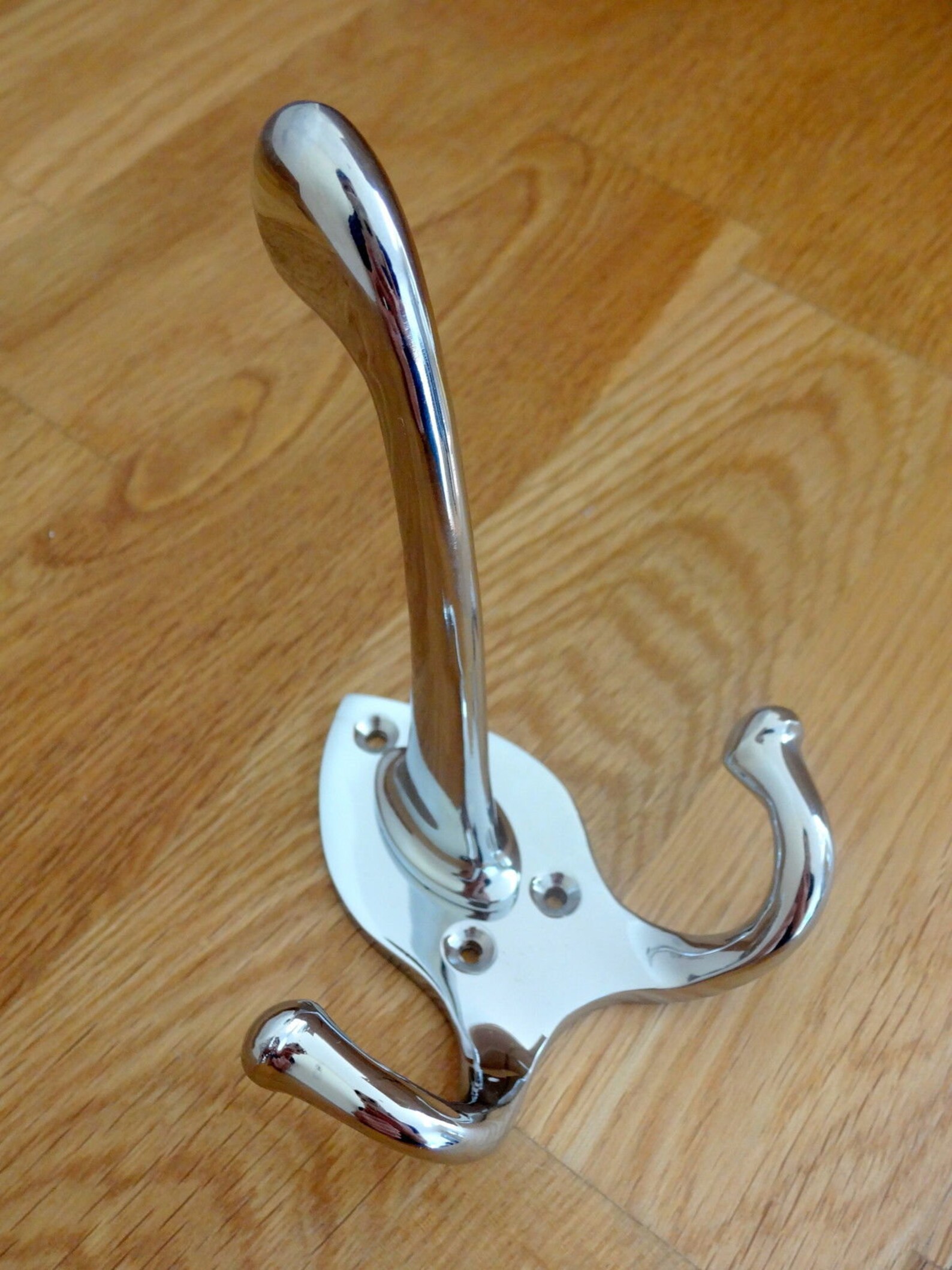 Chrome triple multi coat hooks hook hangers vintage | Etsy