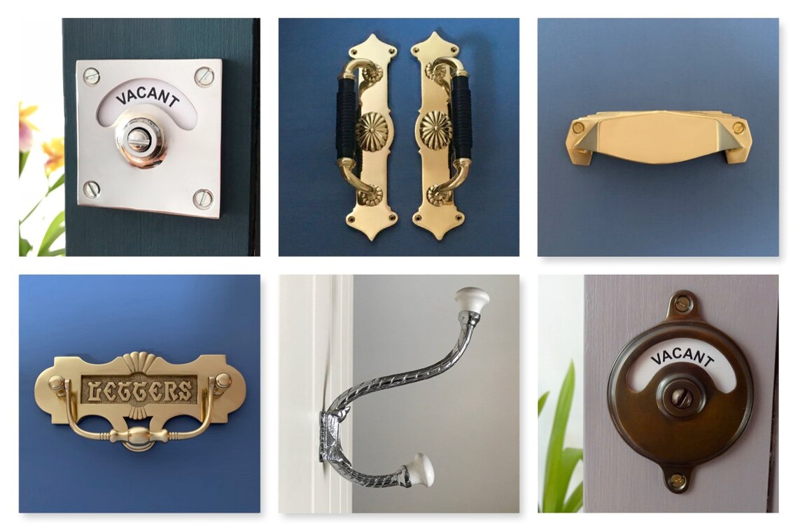 Antique Brass Finish Art Deco Coat Hooks Hook Hangers - Etsy