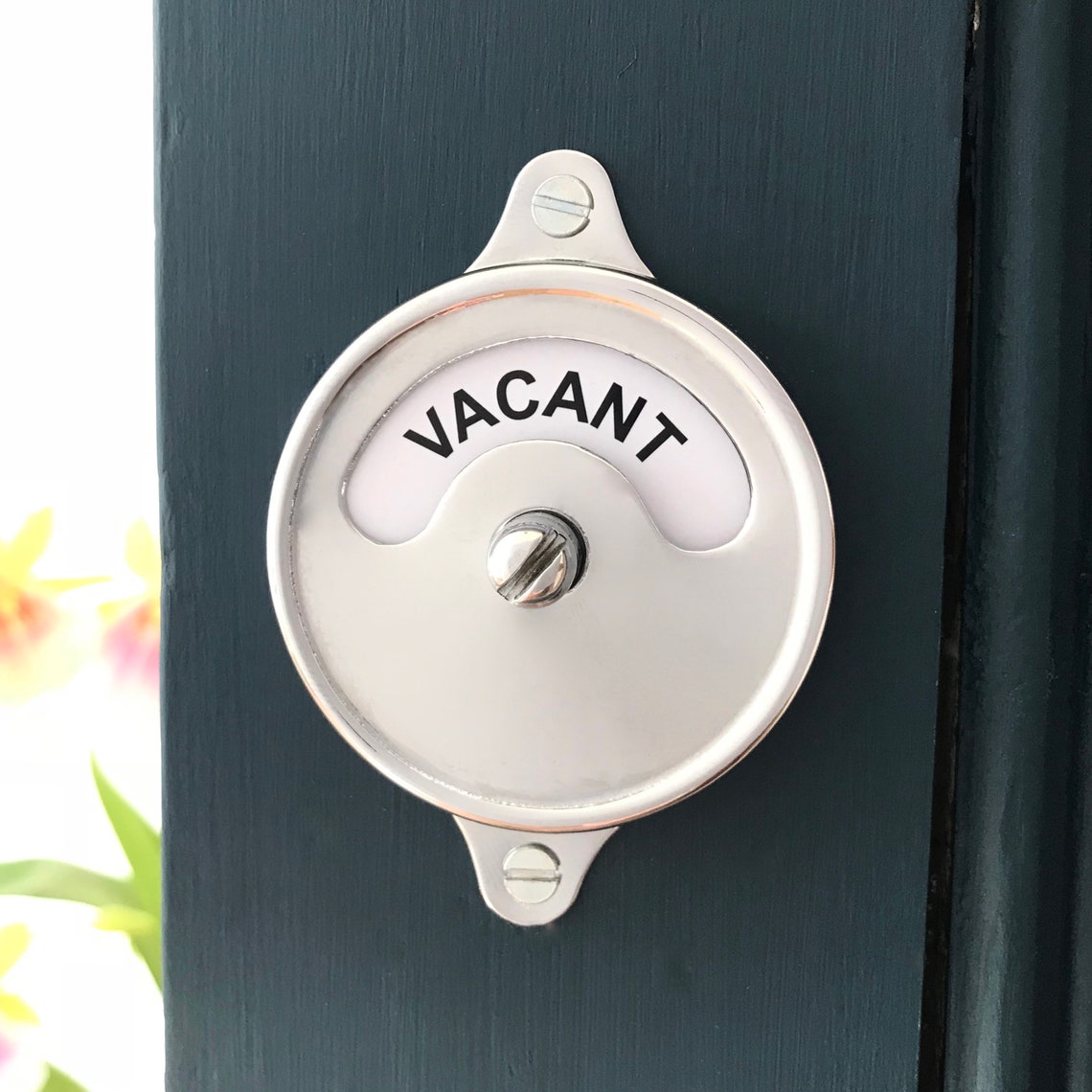 Chrome Vacant Engaged Lock Bolt Vintage Style Indicator | Etsy