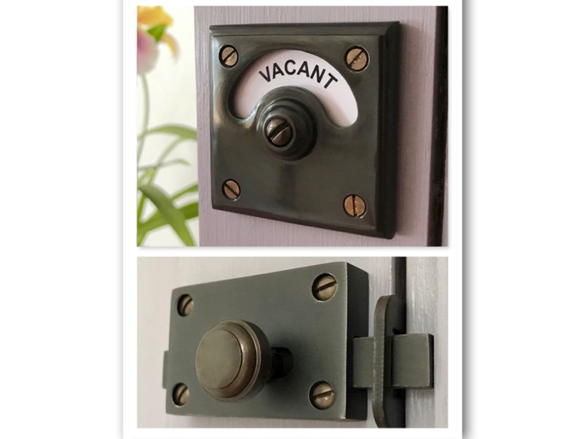 Antique Brass Finish Toilet Bathroom Indicator Bolt Lock - Etsy