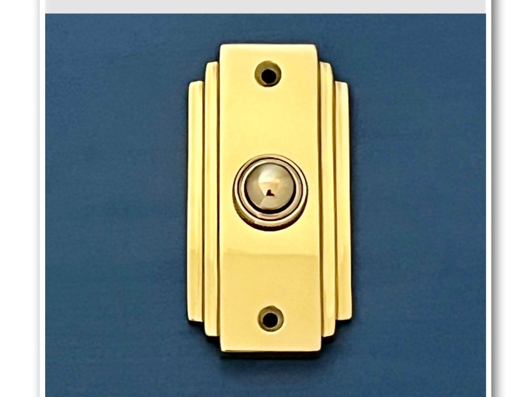 Brass Art Deco Bell Push Door Button Front Furniture Fittings - Etsy