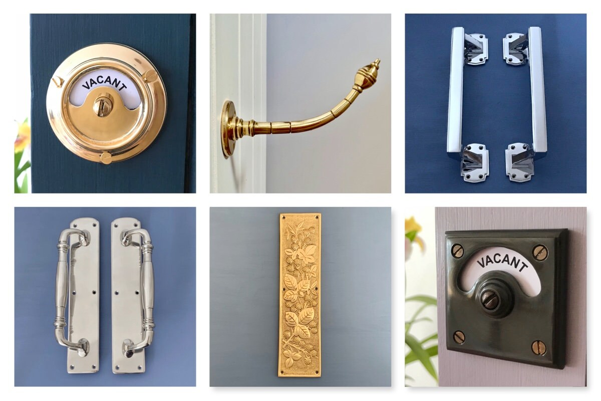 Large Antique Brass Finish Toilet Bathroom Vacant Engaged Lock | Etsy UK