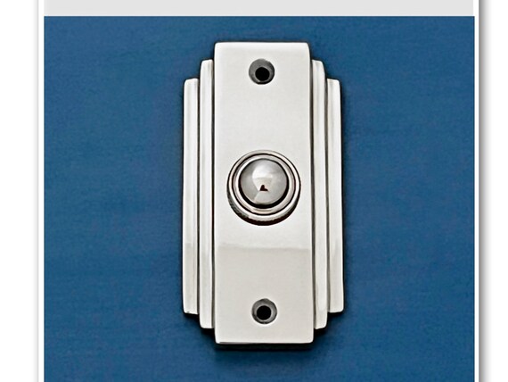 Chrome Art Deco Bell Push Door Button Front Furniture Fittings - Etsy