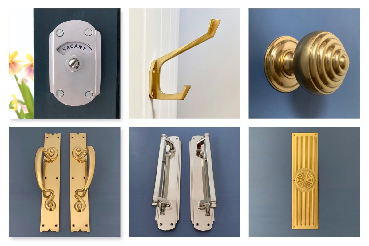 12 Brass Finger Door Push Plates Arts Crafts Parrot | Etsy UK