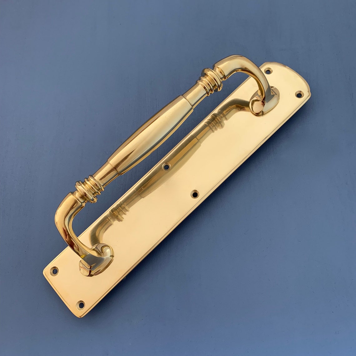 Pair 12 Large Brass Vintage Style Door Pull Handles Grab | Etsy
