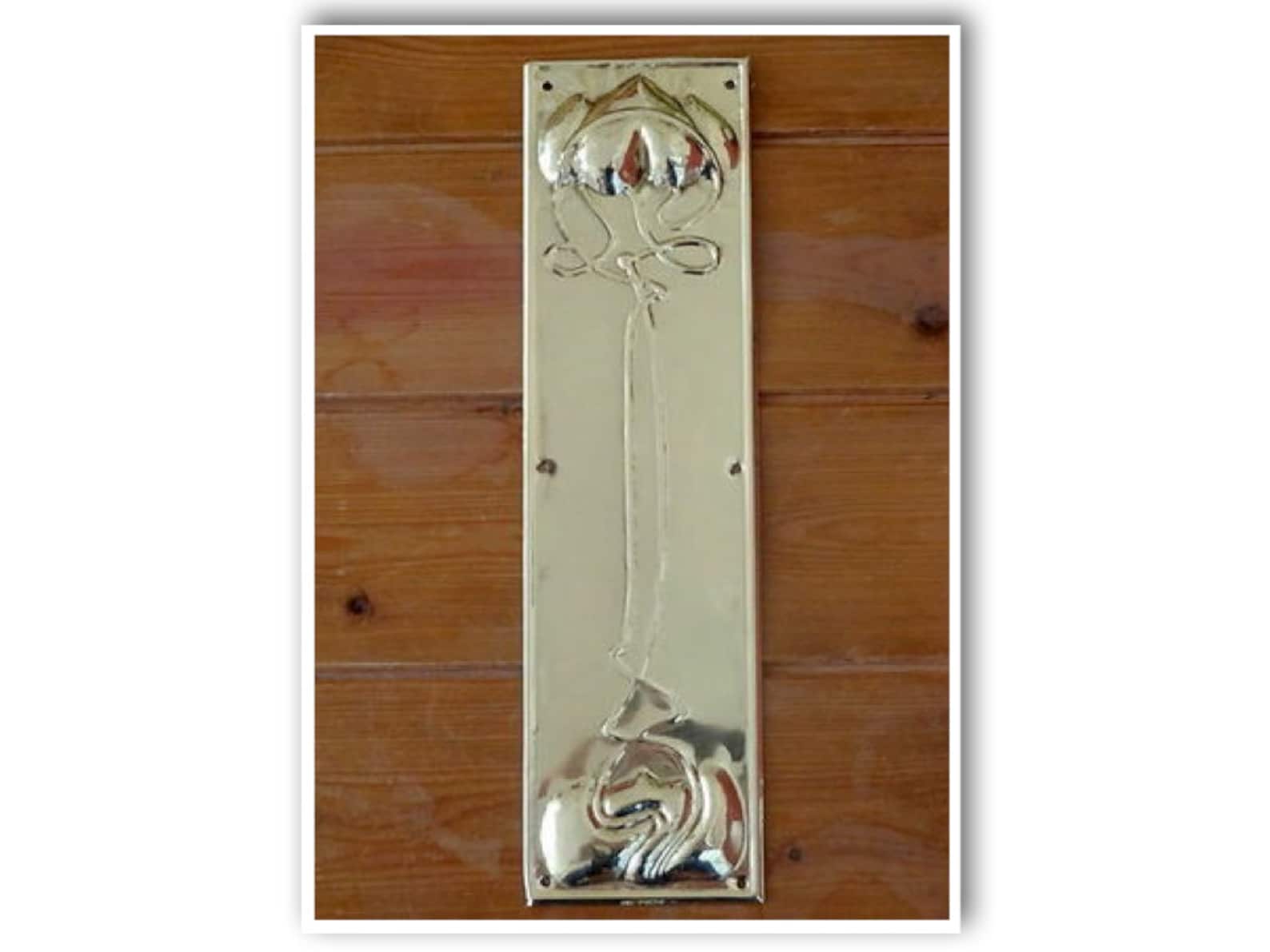 Brass Finger Door Push Plates Art Nouveau Plate | Etsy UK