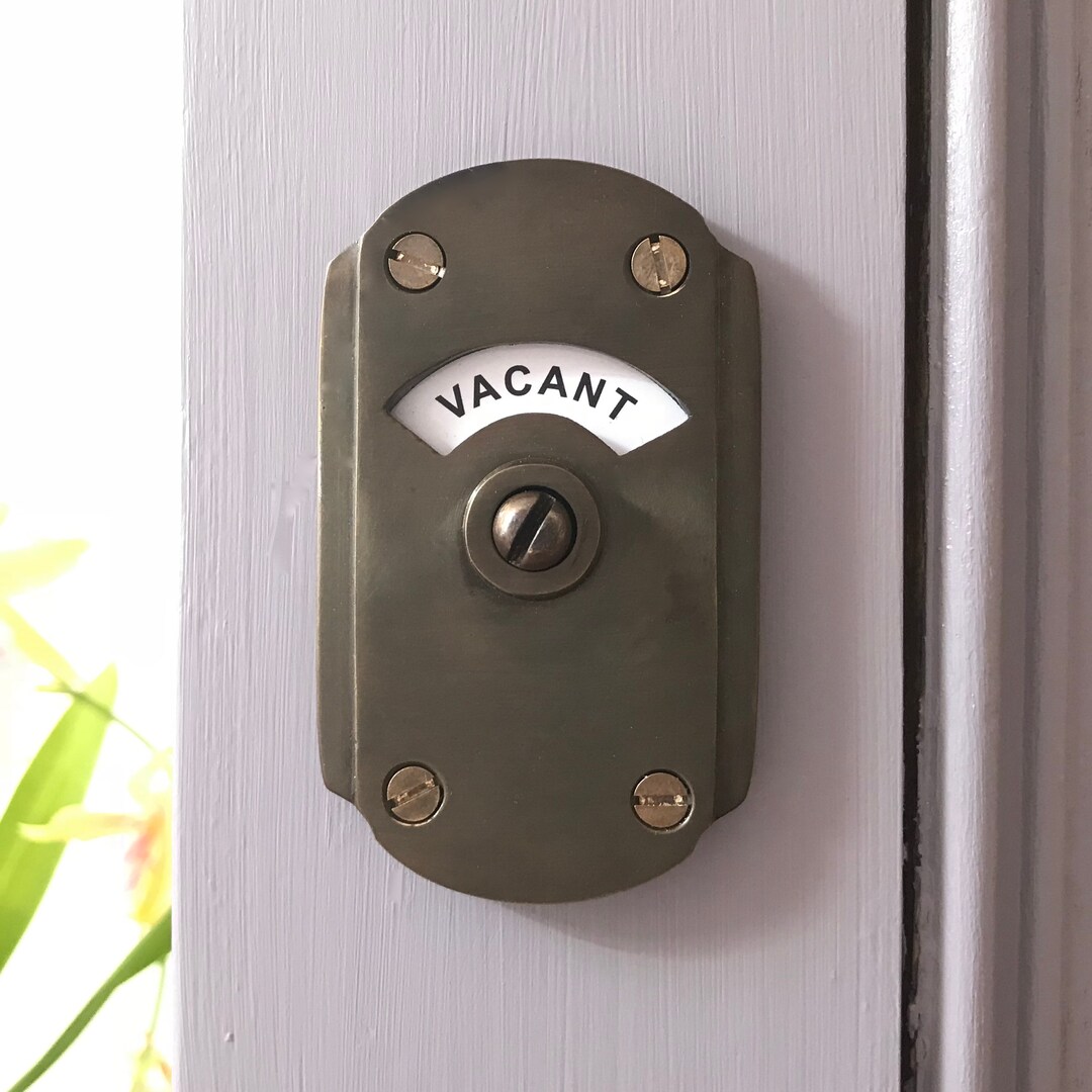 Vacant Engaged Lock Bathroom Art Deco Indicator Bolt Lock Vintage ...