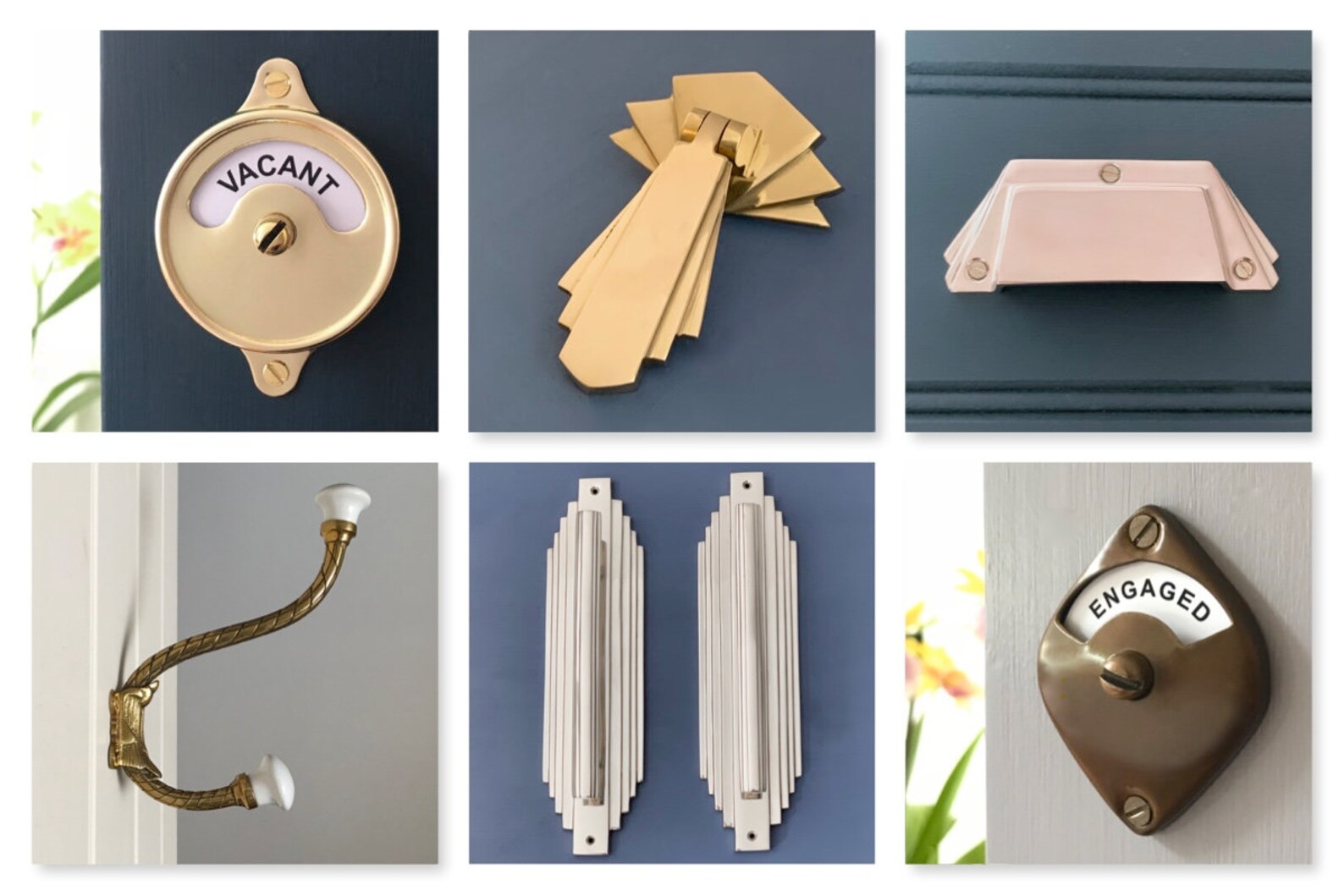 Chrome Art Deco Drop Handles Drawer Cupboard Door Pull Handles - Etsy