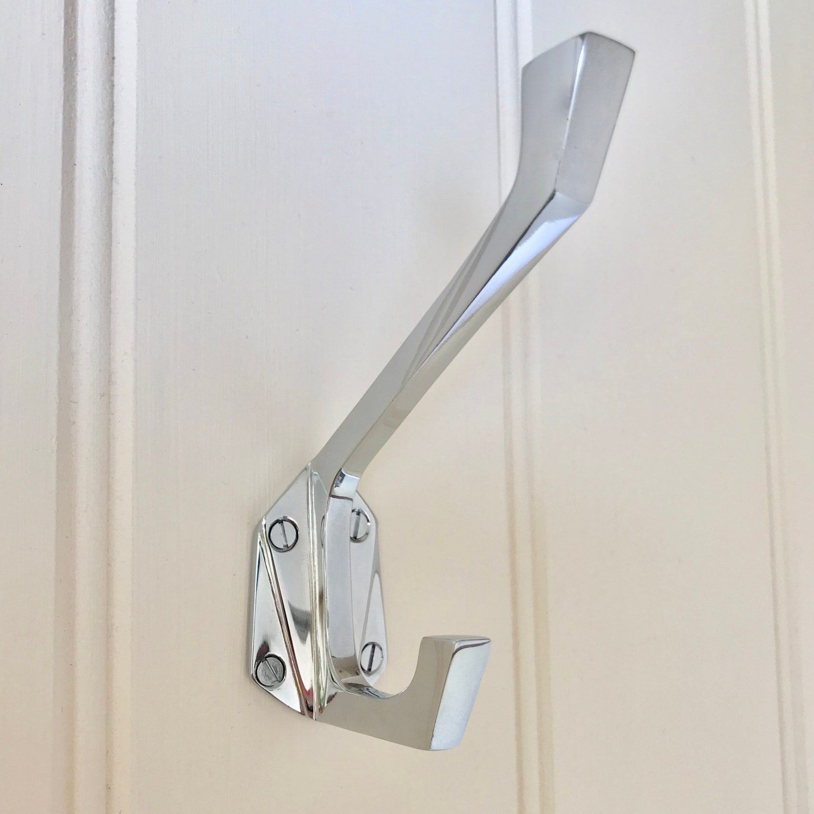Chrome Art Deco Coat Hooks Hook Hangers Vintage - Etsy UK