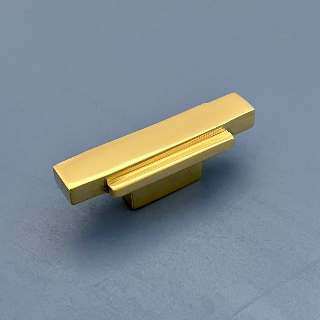 Brass Art Deco Handles Drawer Cupboard Door Pull Handles Kitchen ...