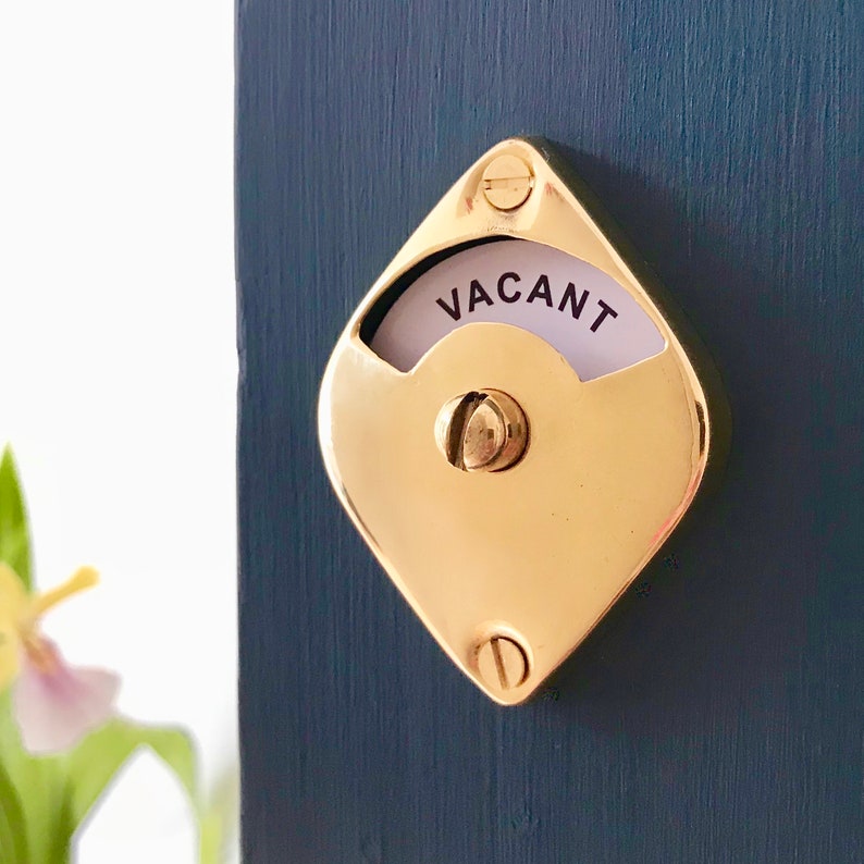 Vacant Engaged Brass Lock Bolt Vintage Style Indicator - Etsy