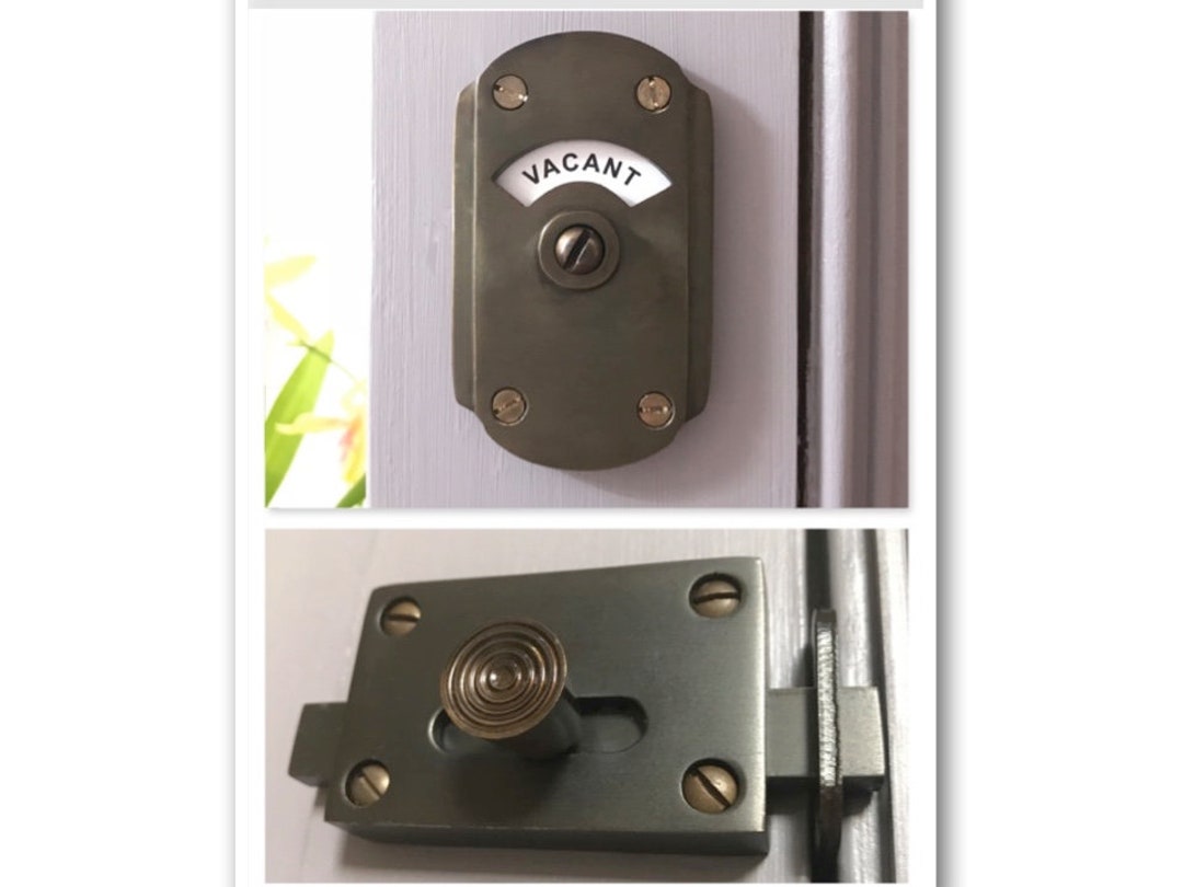 Vacant Engaged Lock Bathroom Art Deco Indicator Bolt Lock Vintage ...