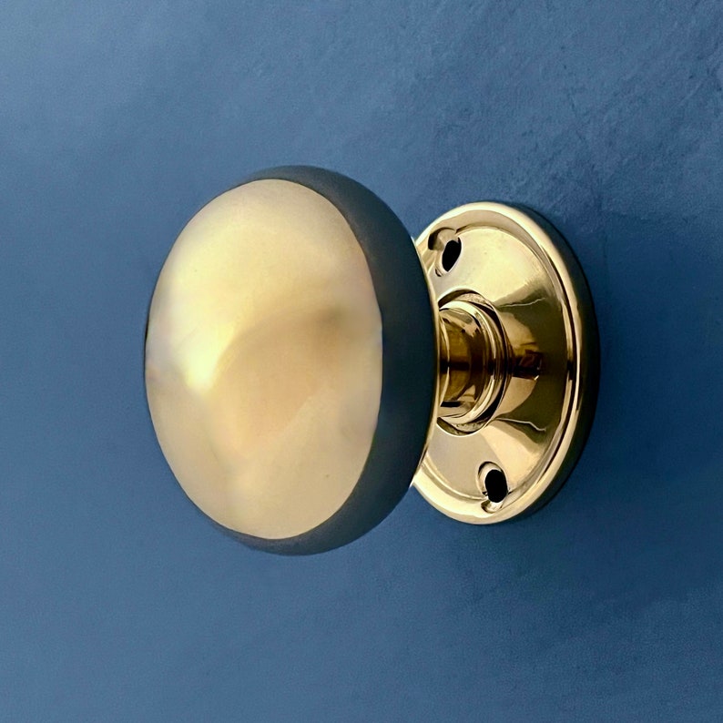 Reclaimed Brass Victorian Bun Door Handles Knobs Pull Mortice Rim Lock ...