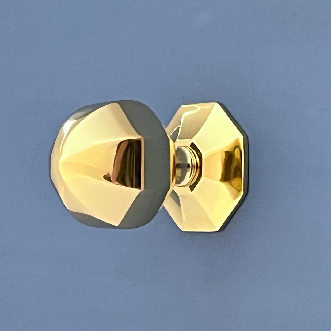 Large Brass Art Deco Style Centre Knob Handle Box Front Door Mail ...