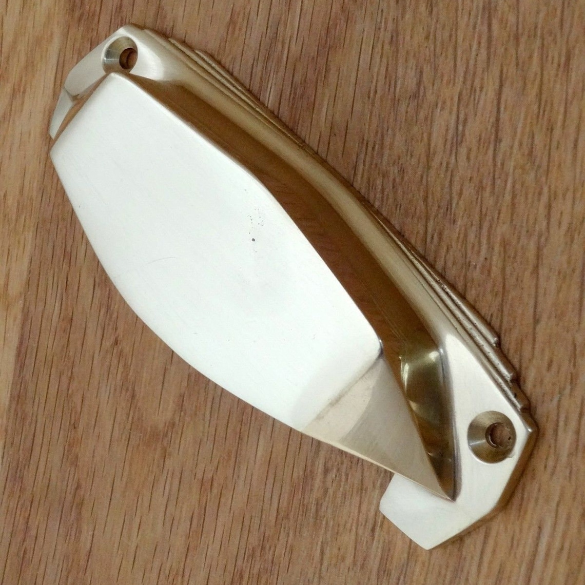 Brass Art Deco Cup Handles Drawer Cupboard Door Pull Handles | Etsy UK