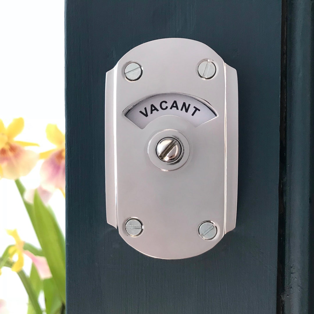 Chrome Vacant Engaged Toilet Bathroom Indicator Door Lock Bolt Cinema ...