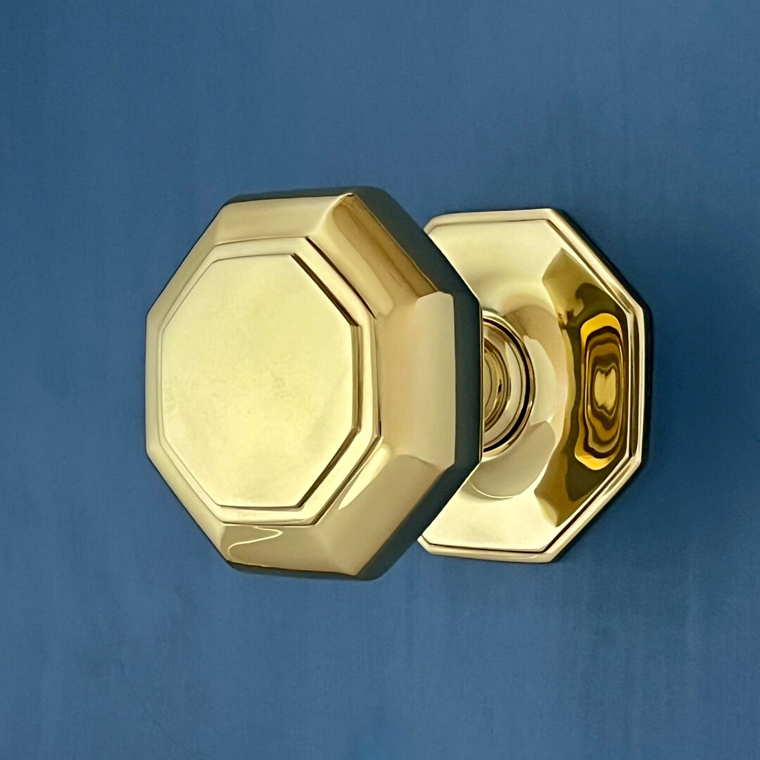 Extra Large 5" Brass Art Deco Style Centre Knob Handle Reclaimed Box ...